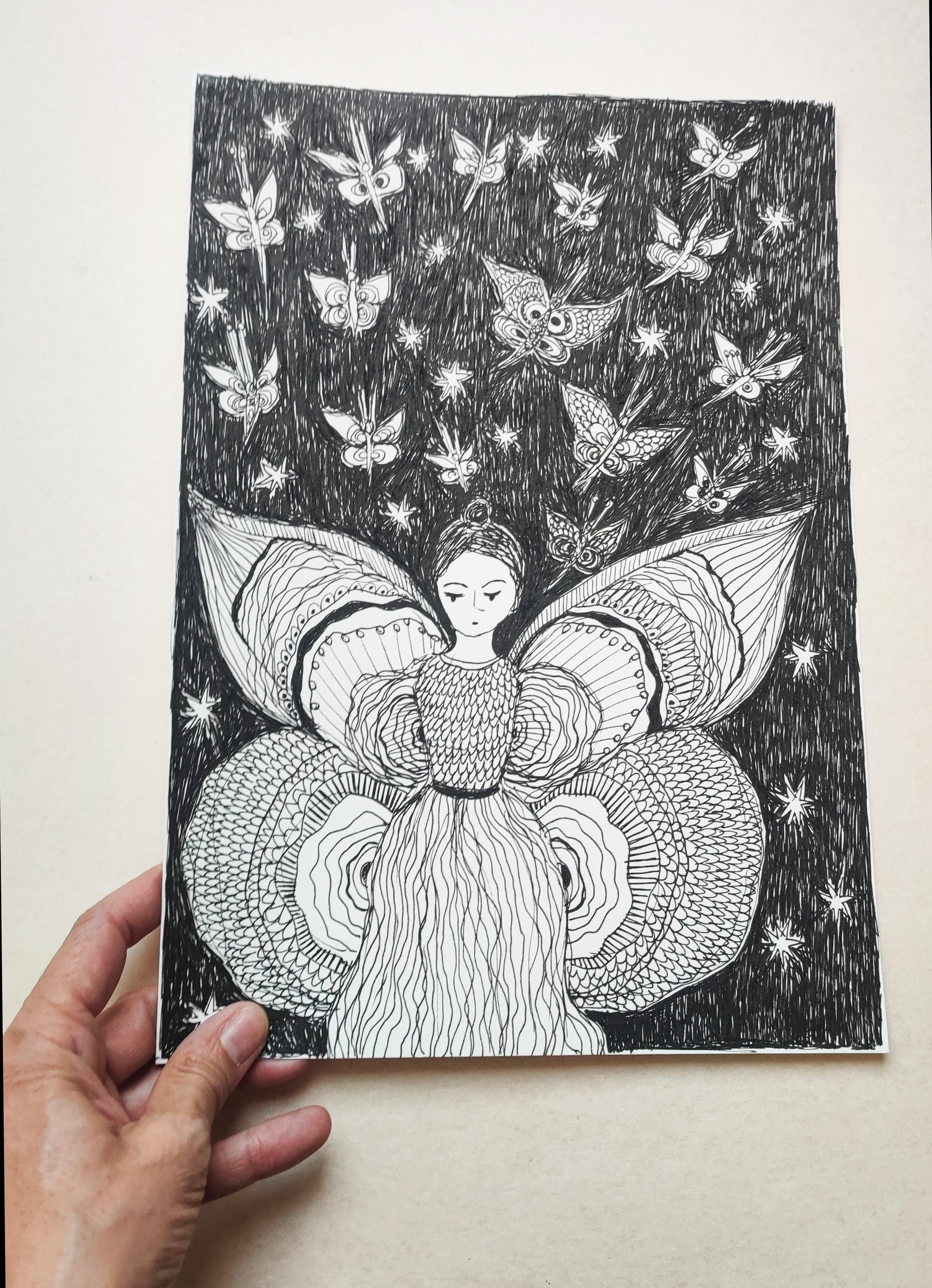 Original Drawing on Paper Psyché - Etsy