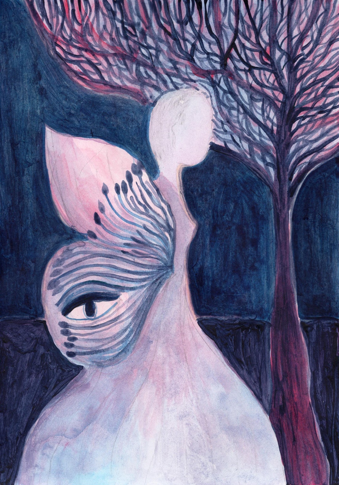 Original Art Painting on Paper the Metamorphosis - Etsy