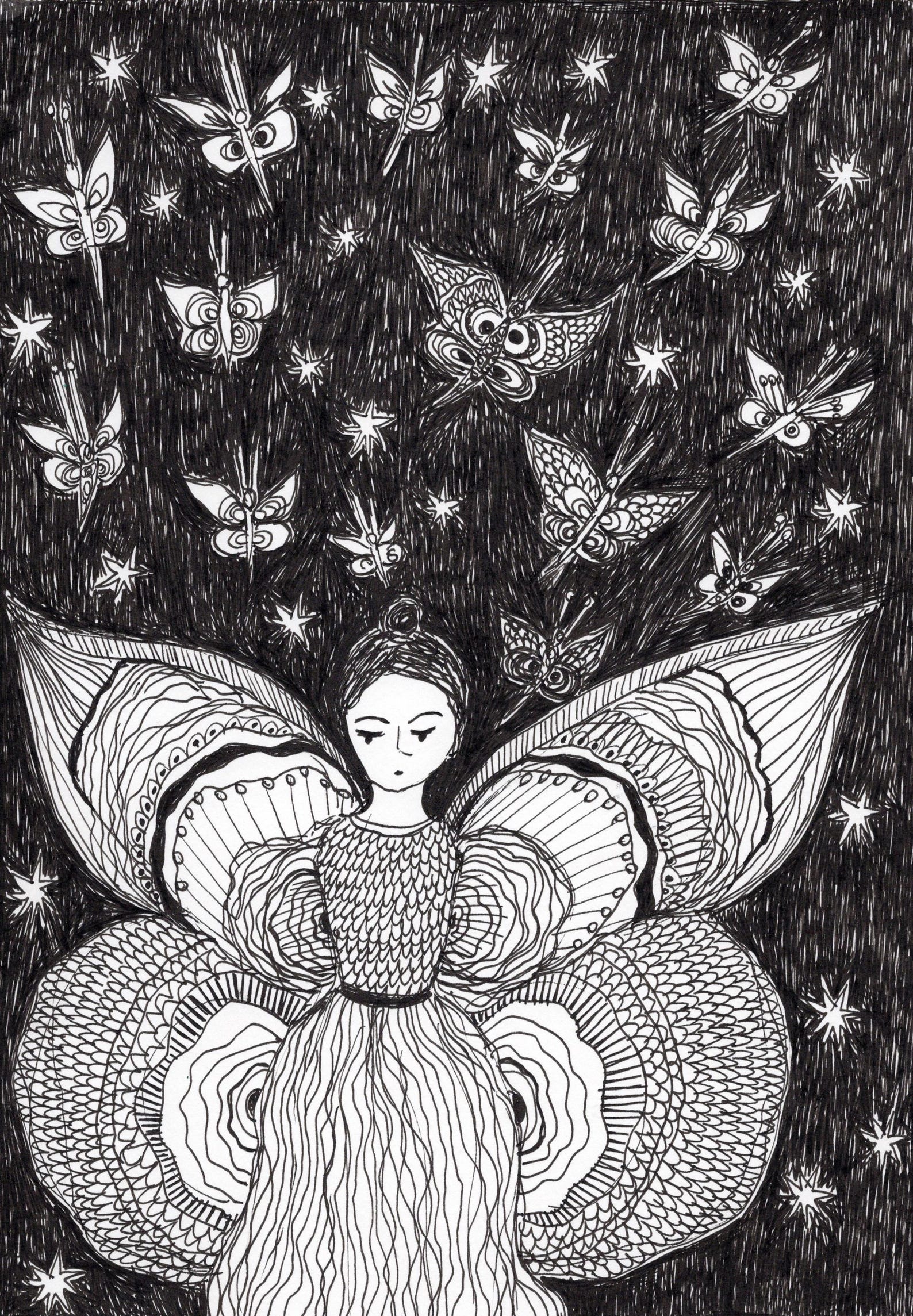 Original Drawing on Paper Psyché - Etsy