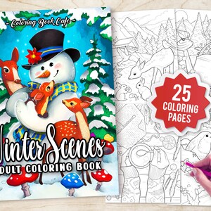 Relaxing Winter Coloring Book for Adults Featuring Relaxing Winter ...