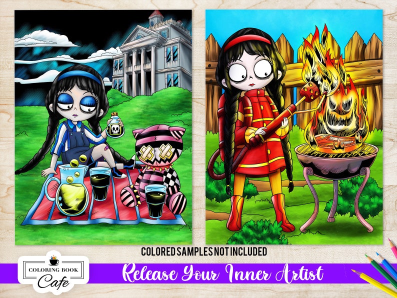 Creepy Angelica Summer Adventures Adult Coloring Book Etsy