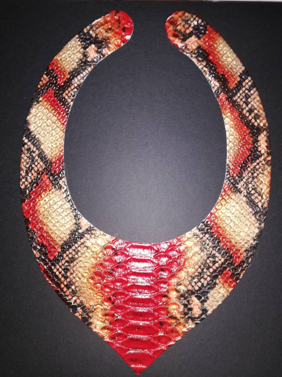 Necklace Snake Leather Snake Collar Snake Leather Collar | Etsy