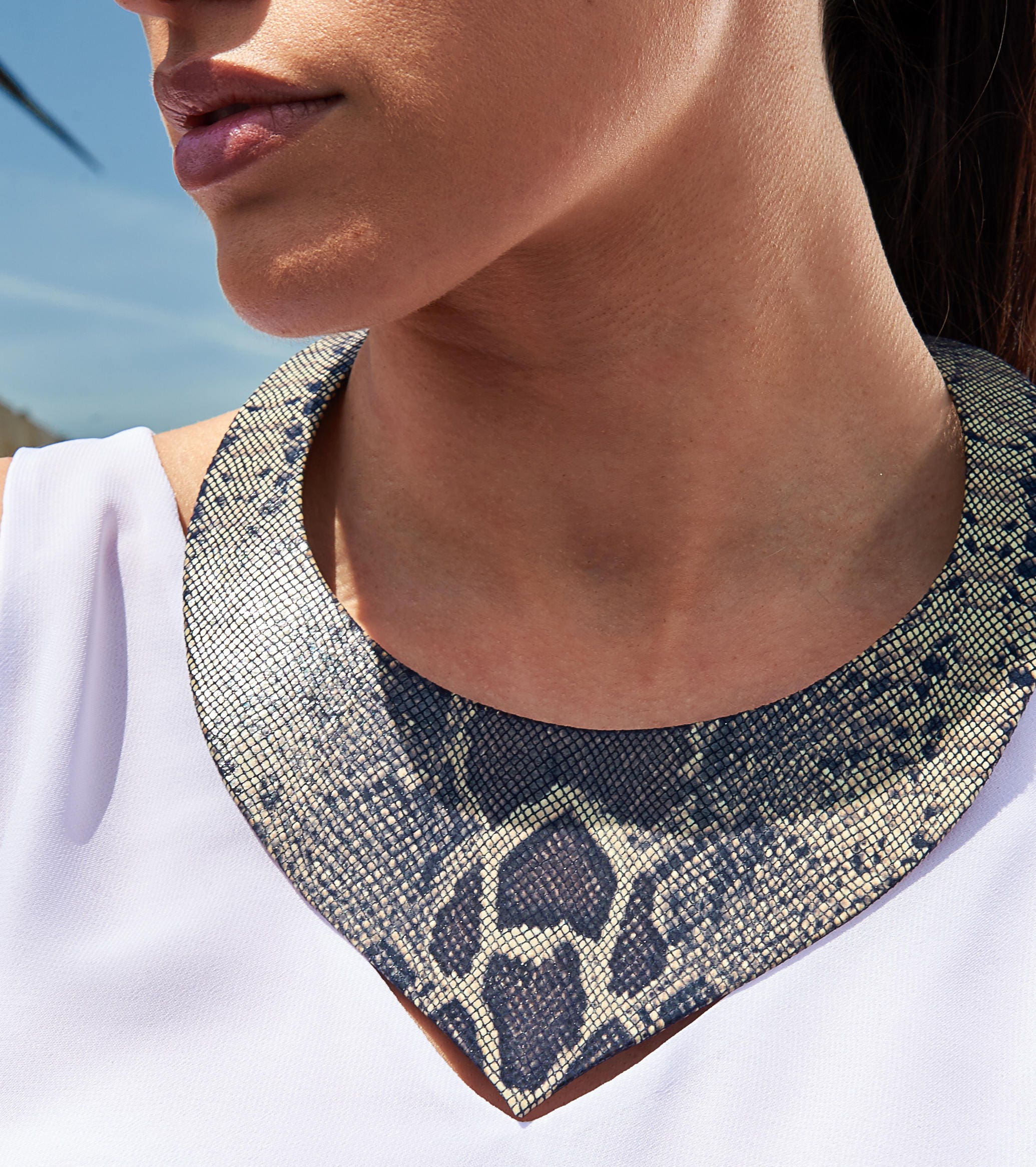 Necklace Snake Leather Snake Collar Snake Leather Collar - Etsy