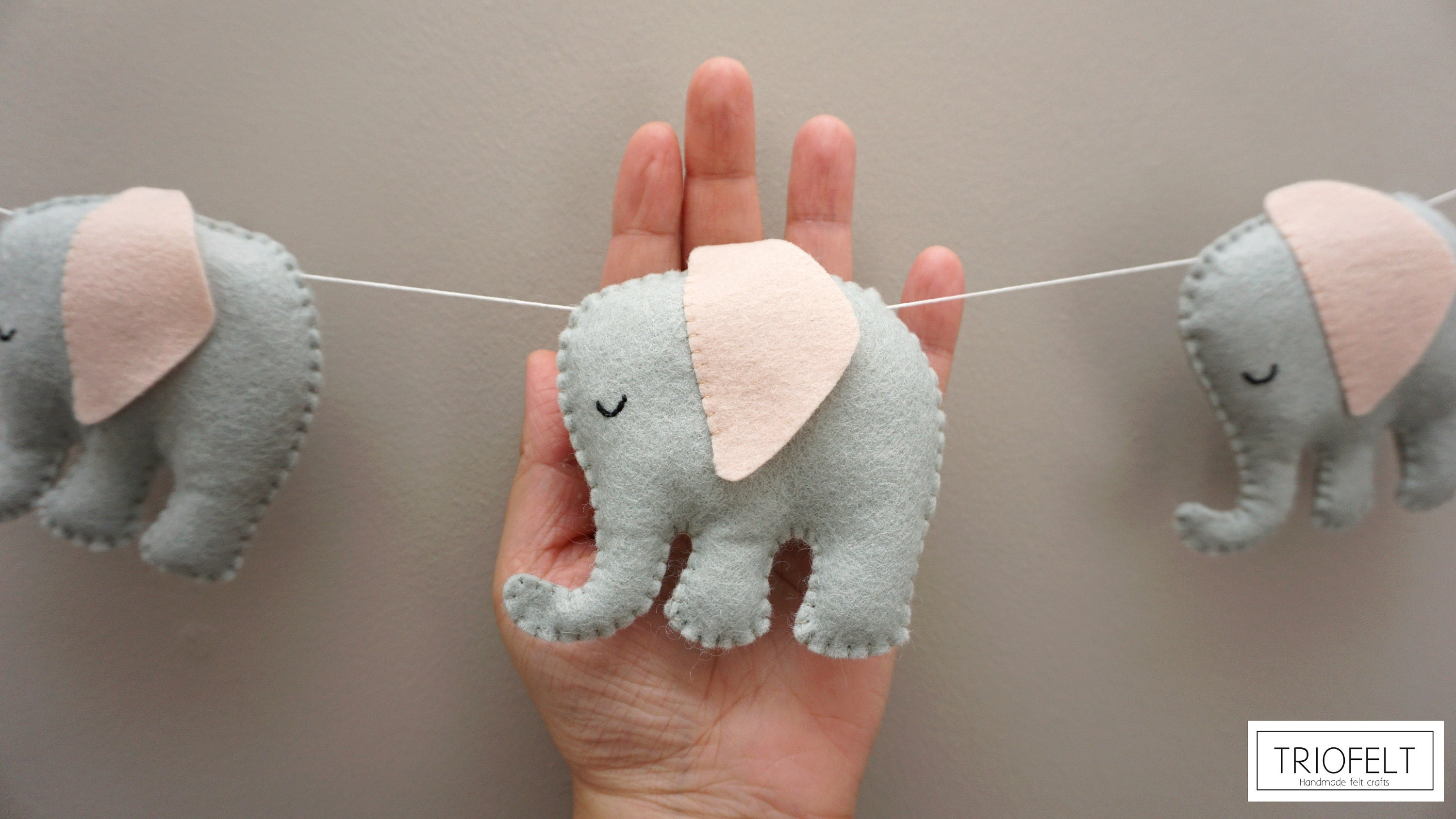 Felt Elephant Garland Felt Elephant Bunting Elephant | Etsy