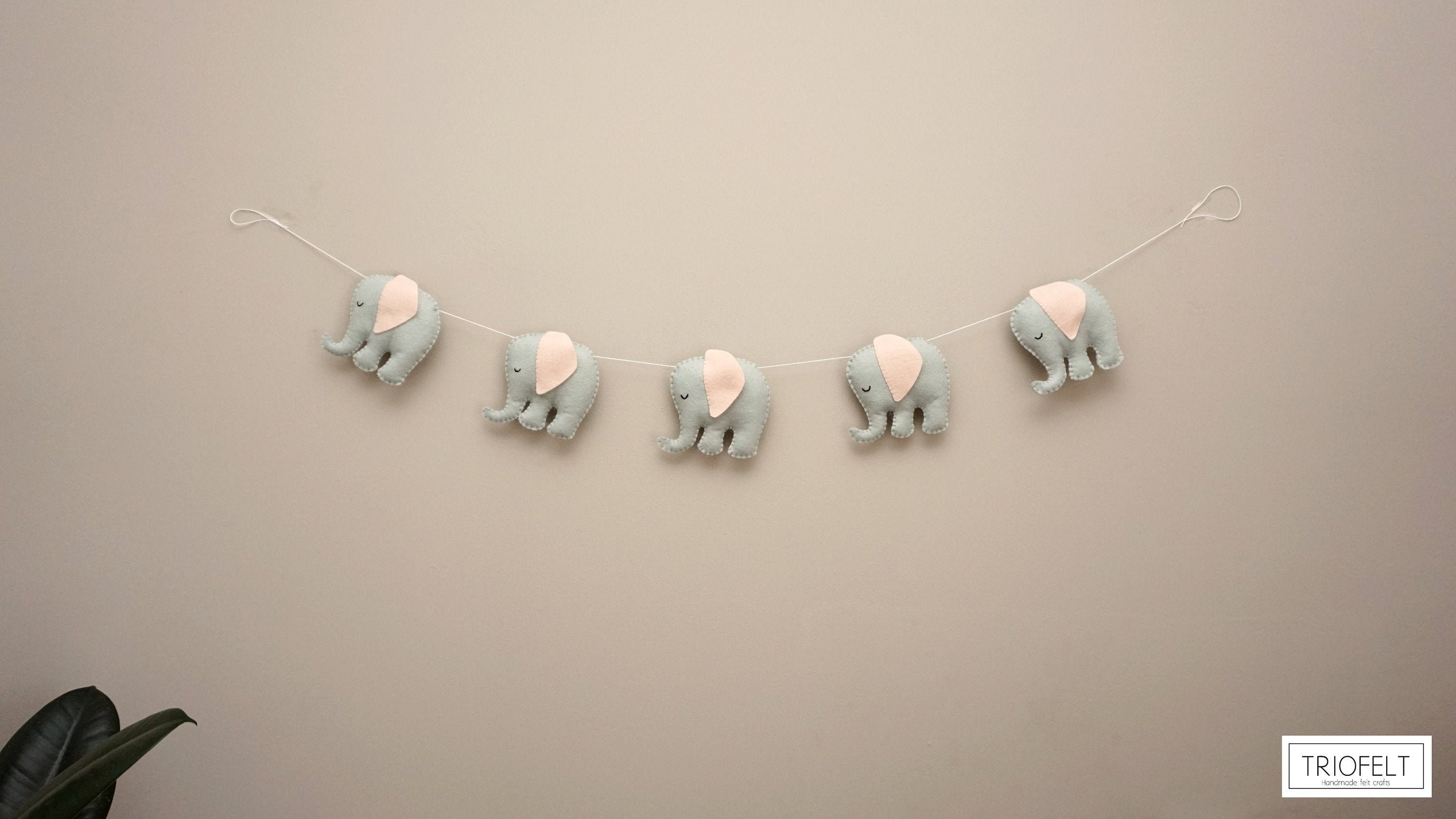 Felt Elephant Garland Felt Elephant Bunting Elephant | Etsy