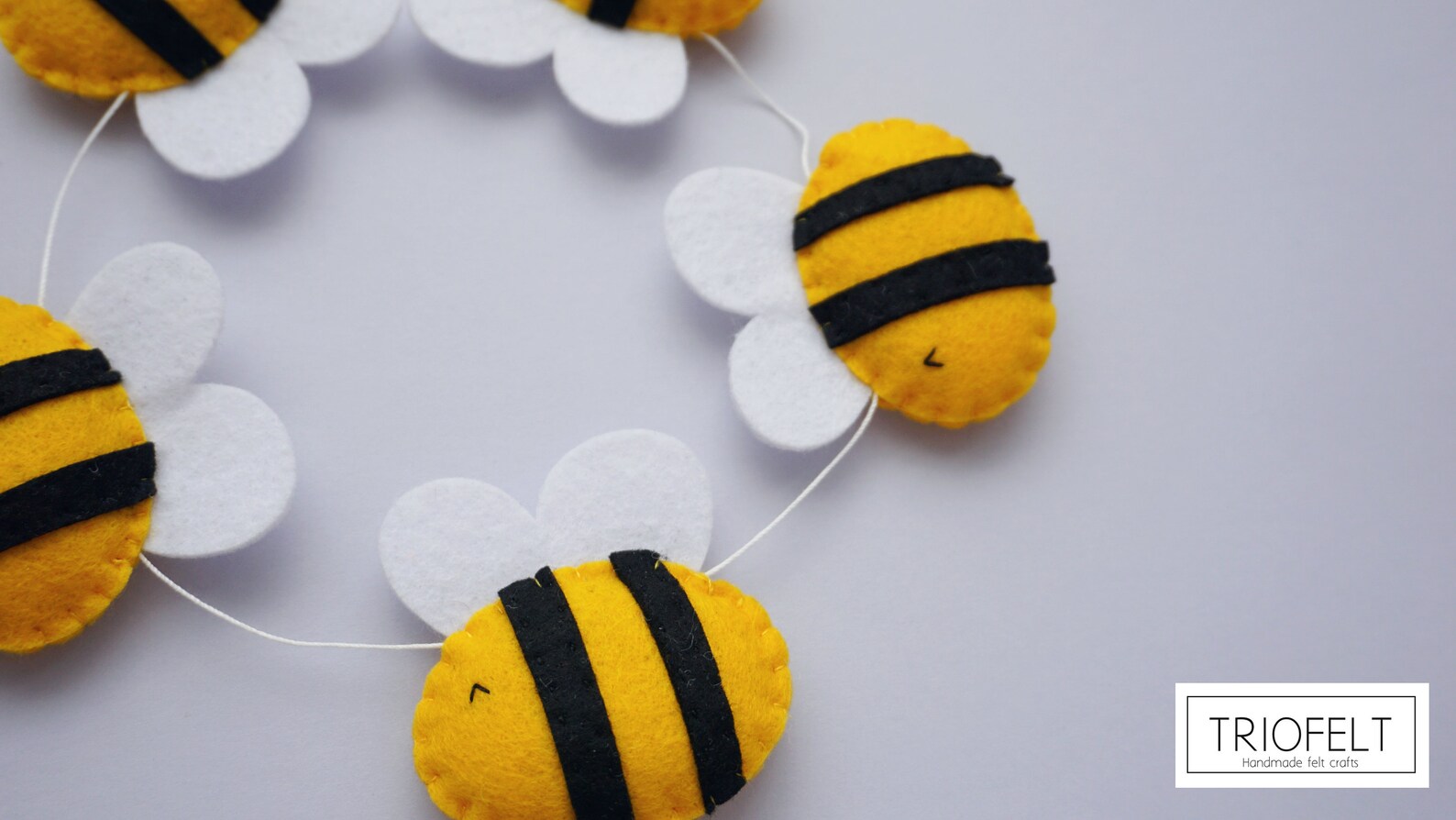 Felt Bee Garland Felt Bee Bunting Bee Garland Birthday - Etsy