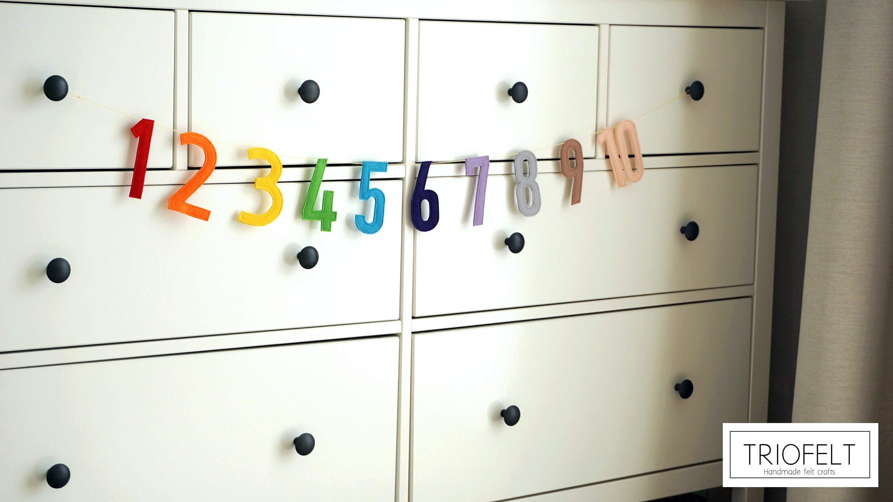 Numbers Garland Felt Numbers Playroom Garland Felt Number | Etsy