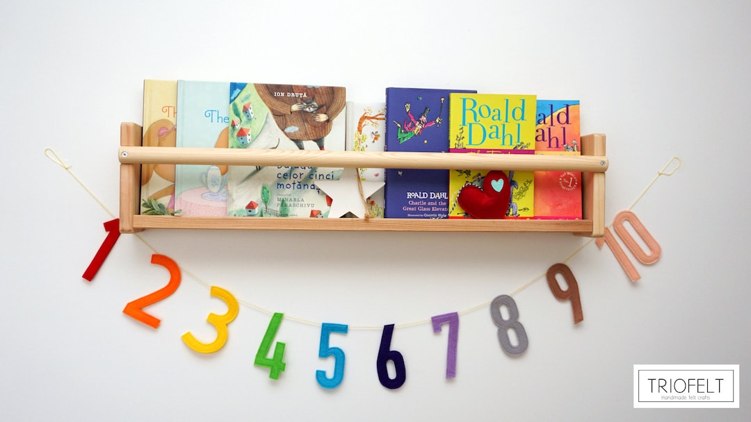Numbers Garland, Felt Numbers, Playroom Garland, Felt Number Bunting ...