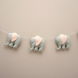 Felt Elephant Garland Felt Elephant Bunting Elephant | Etsy