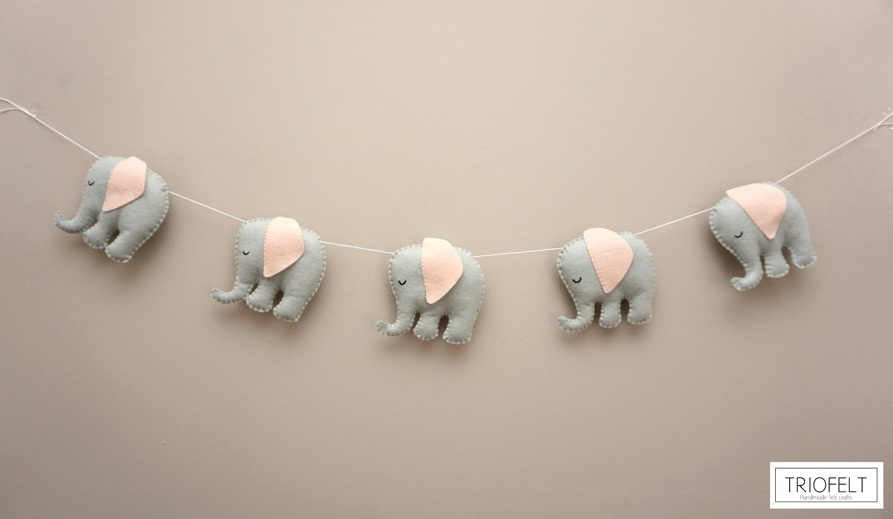Felt Elephant Garland Felt Elephant Bunting Elephant | Etsy