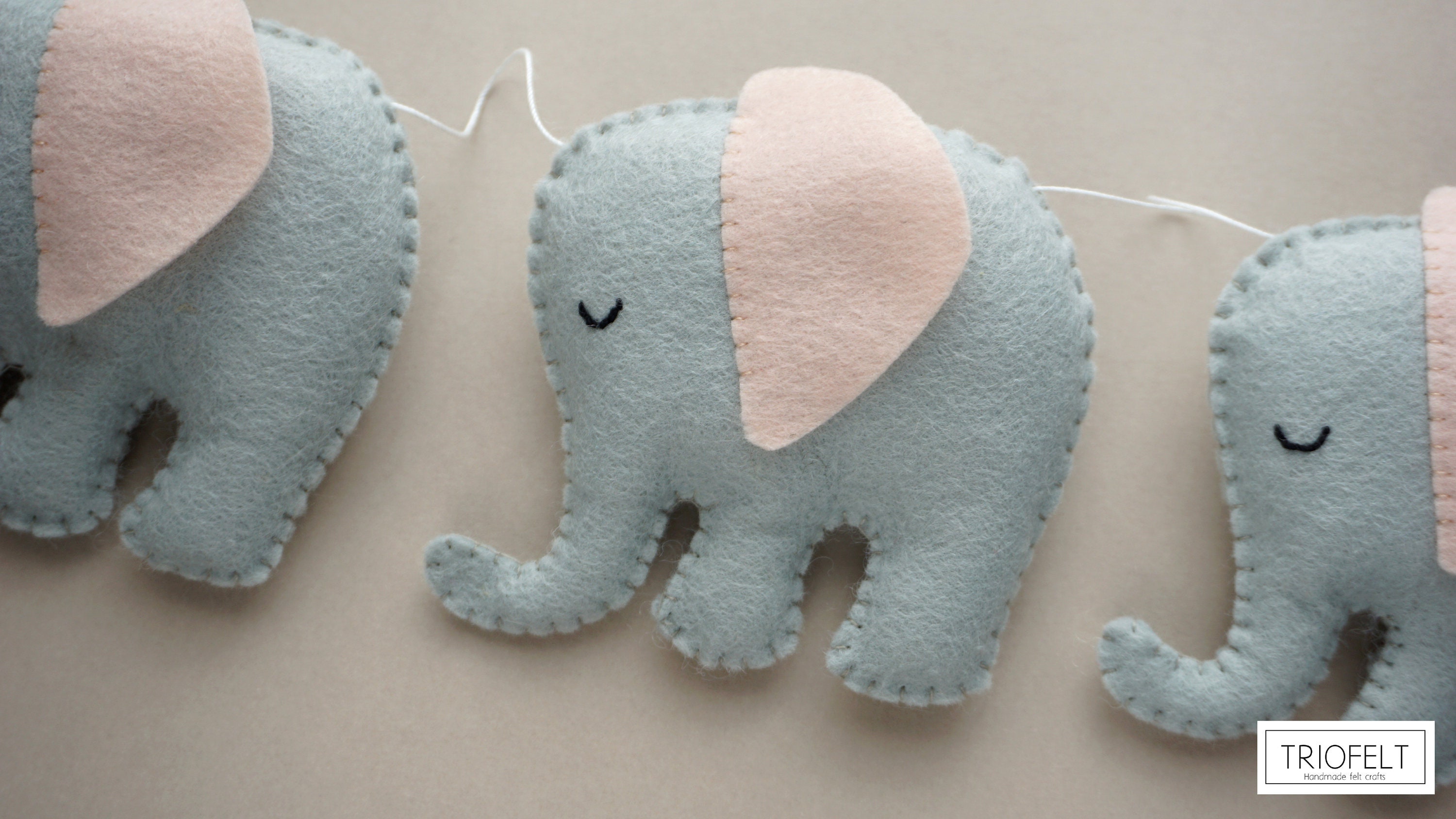 Felt Elephant Garland Felt Elephant Bunting Elephant | Etsy