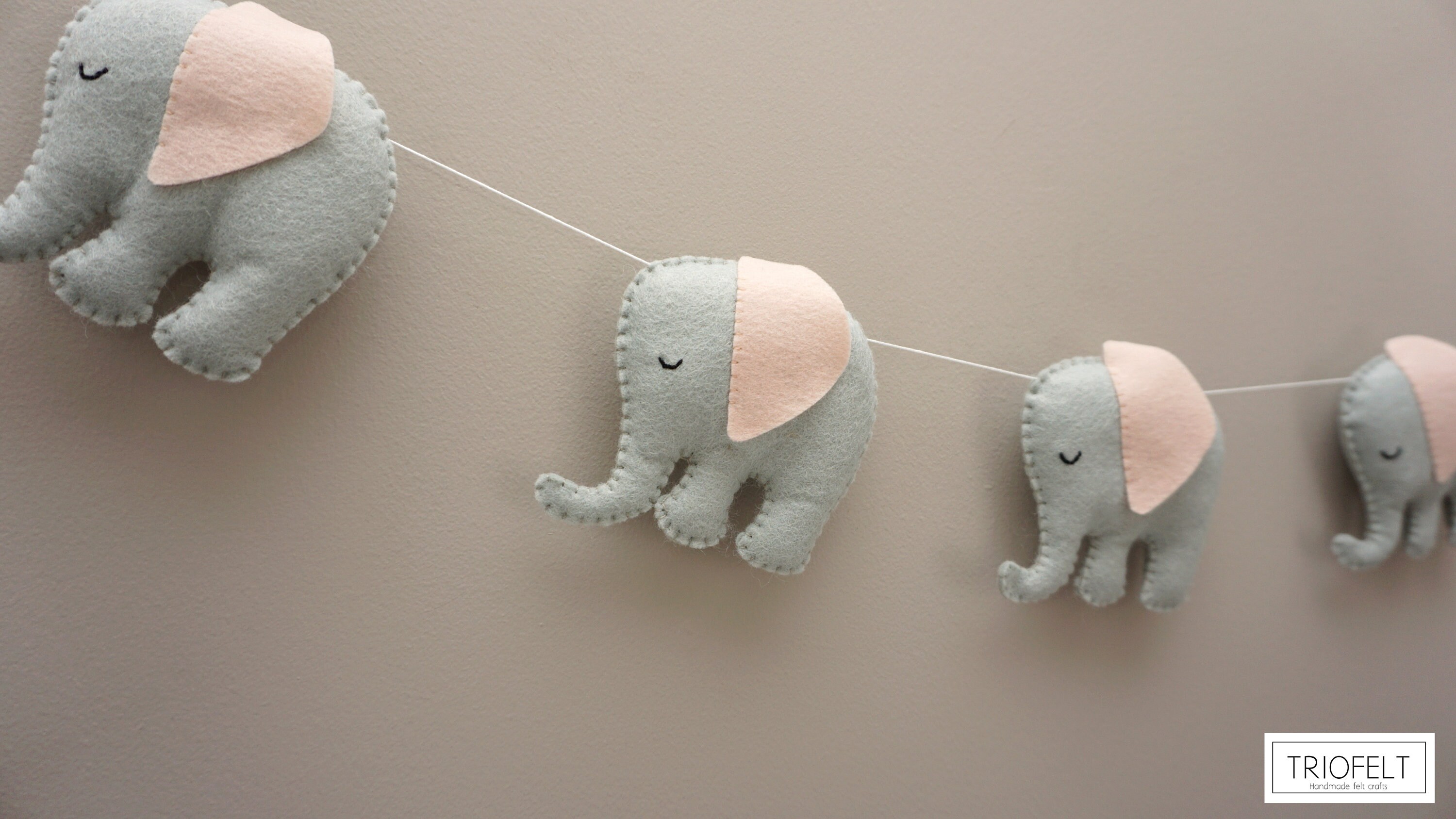 Felt Elephant Garland Felt Elephant Bunting Elephant | Etsy