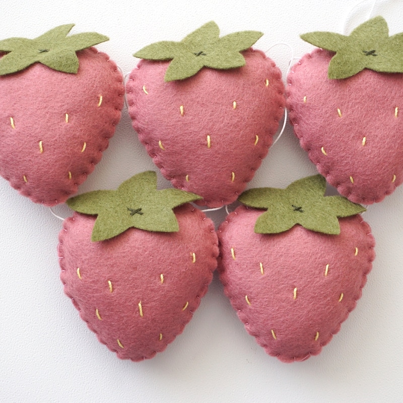 Felt Strawberry - Etsy