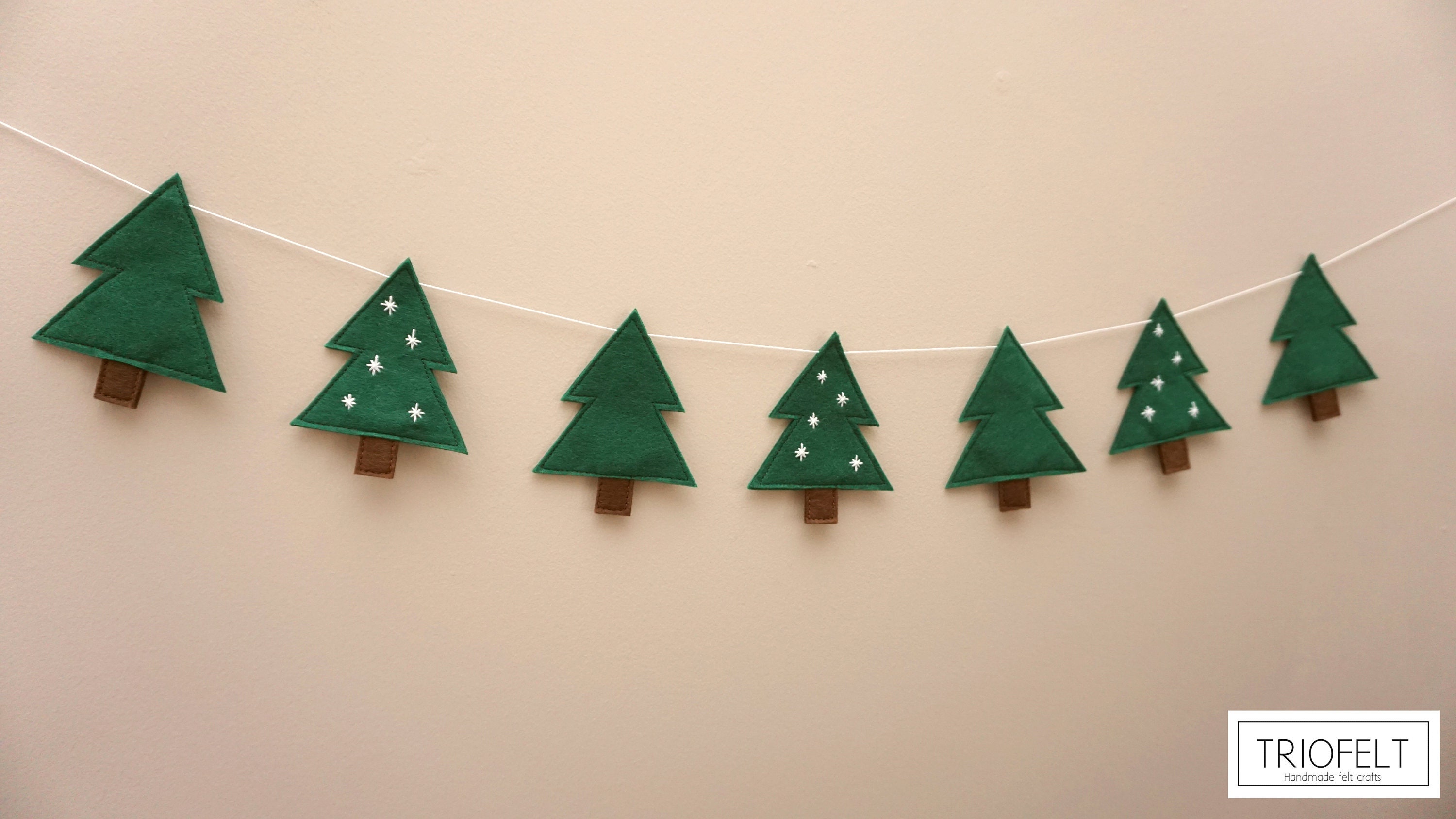 Christmas Tree Garland Pine Tree Garland Christmas Bunting - Etsy