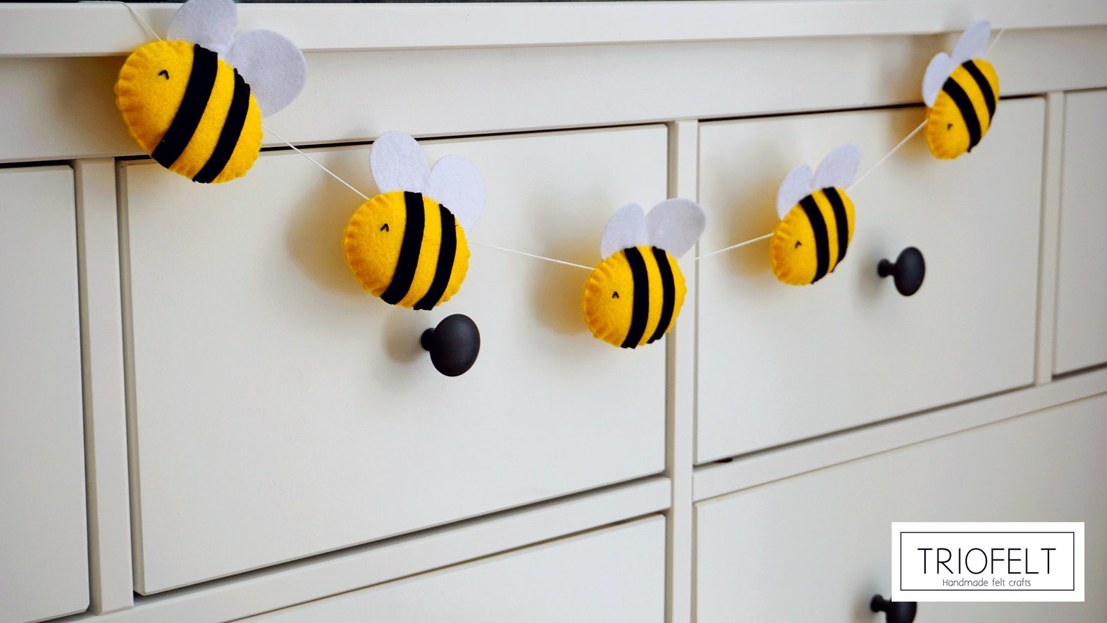 Felt Bee Garland Felt Bee Bunting Bee Garland Birthday - Etsy