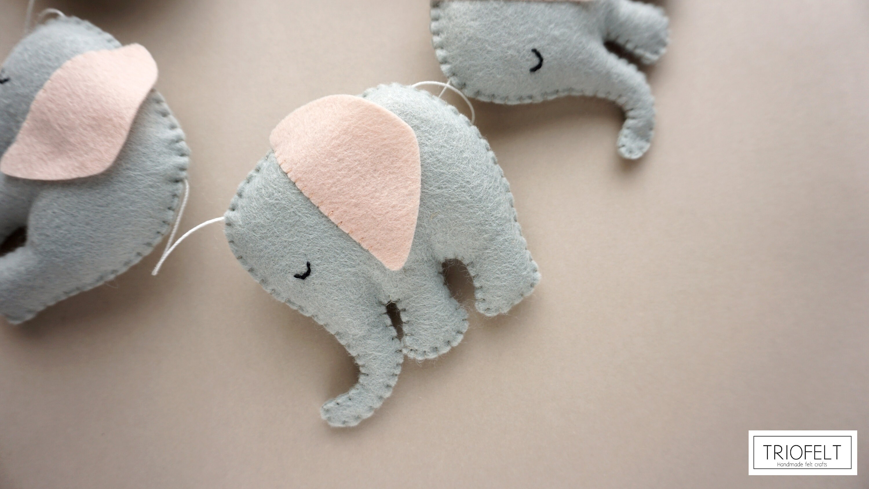 Felt Elephant Garland Felt Elephant Bunting Elephant | Etsy