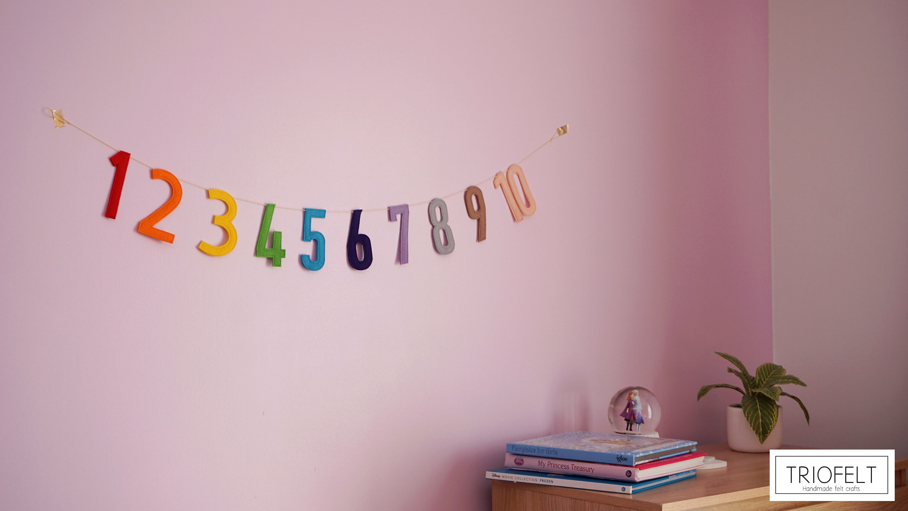 Numbers Garland Felt Numbers Playroom Garland Felt Number | Etsy