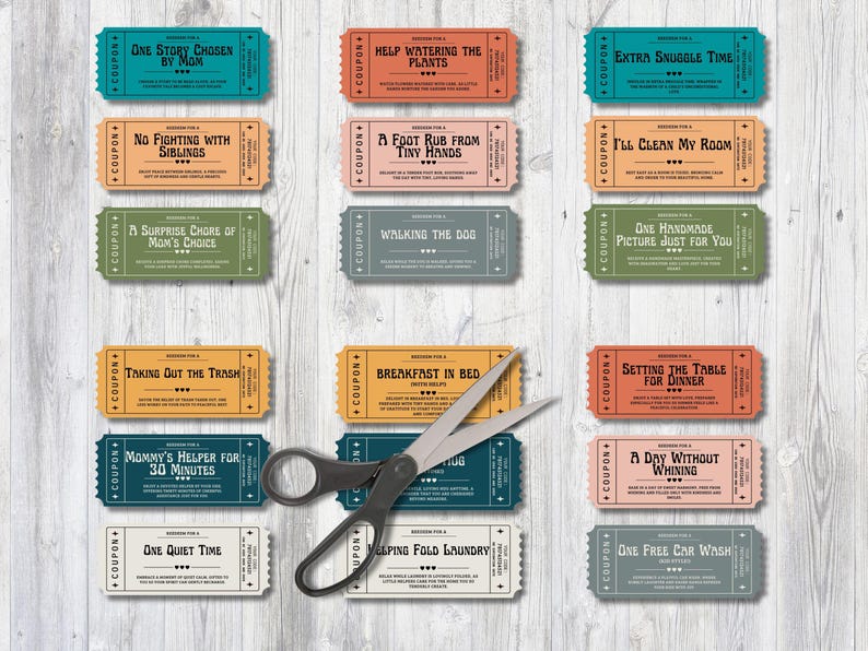 Mother's Day Coupon Book – Kids DIY Gift, Editable Canva Template (PDF ...