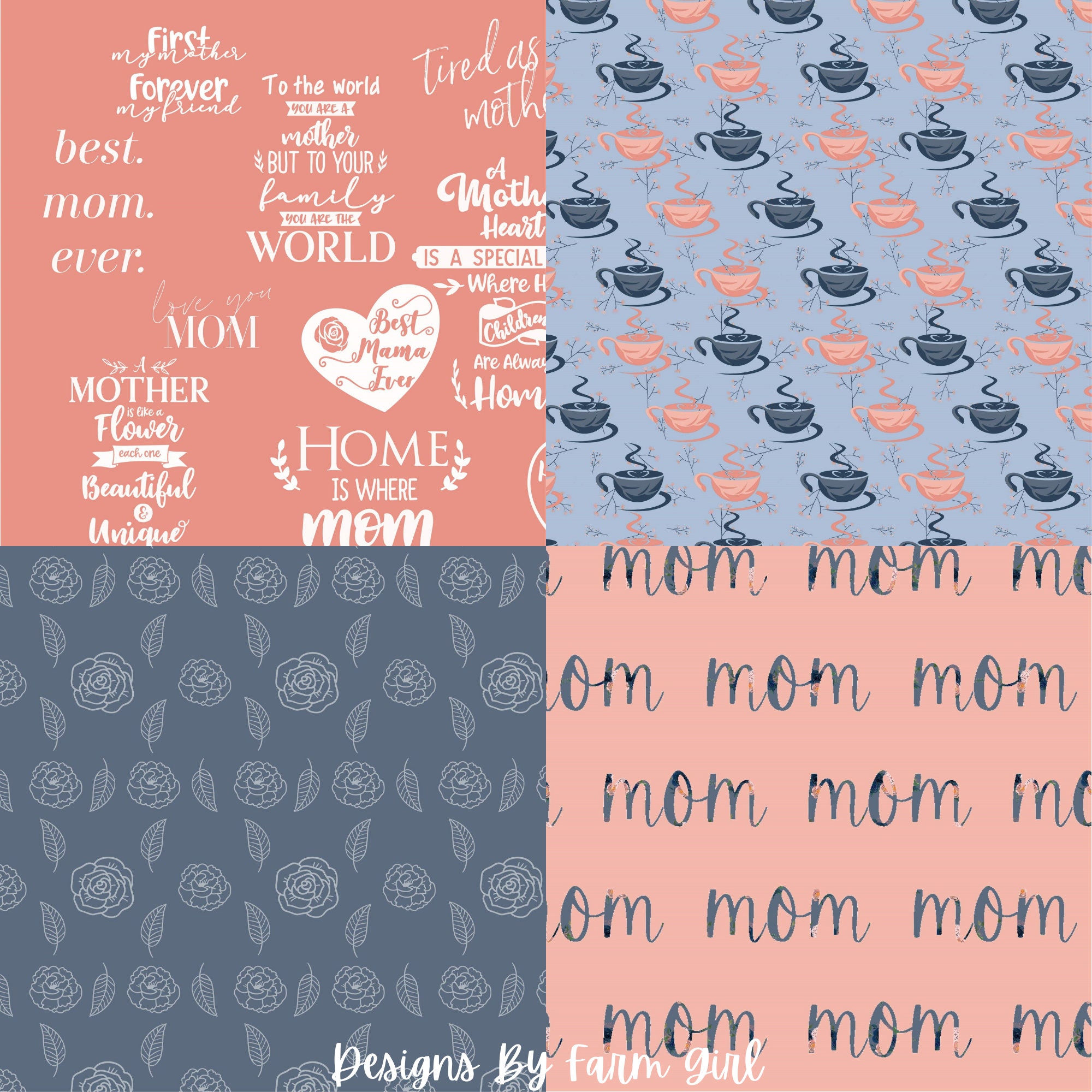 Mothers Day Digital Paper Pack | Mothers Day Background Papers ...