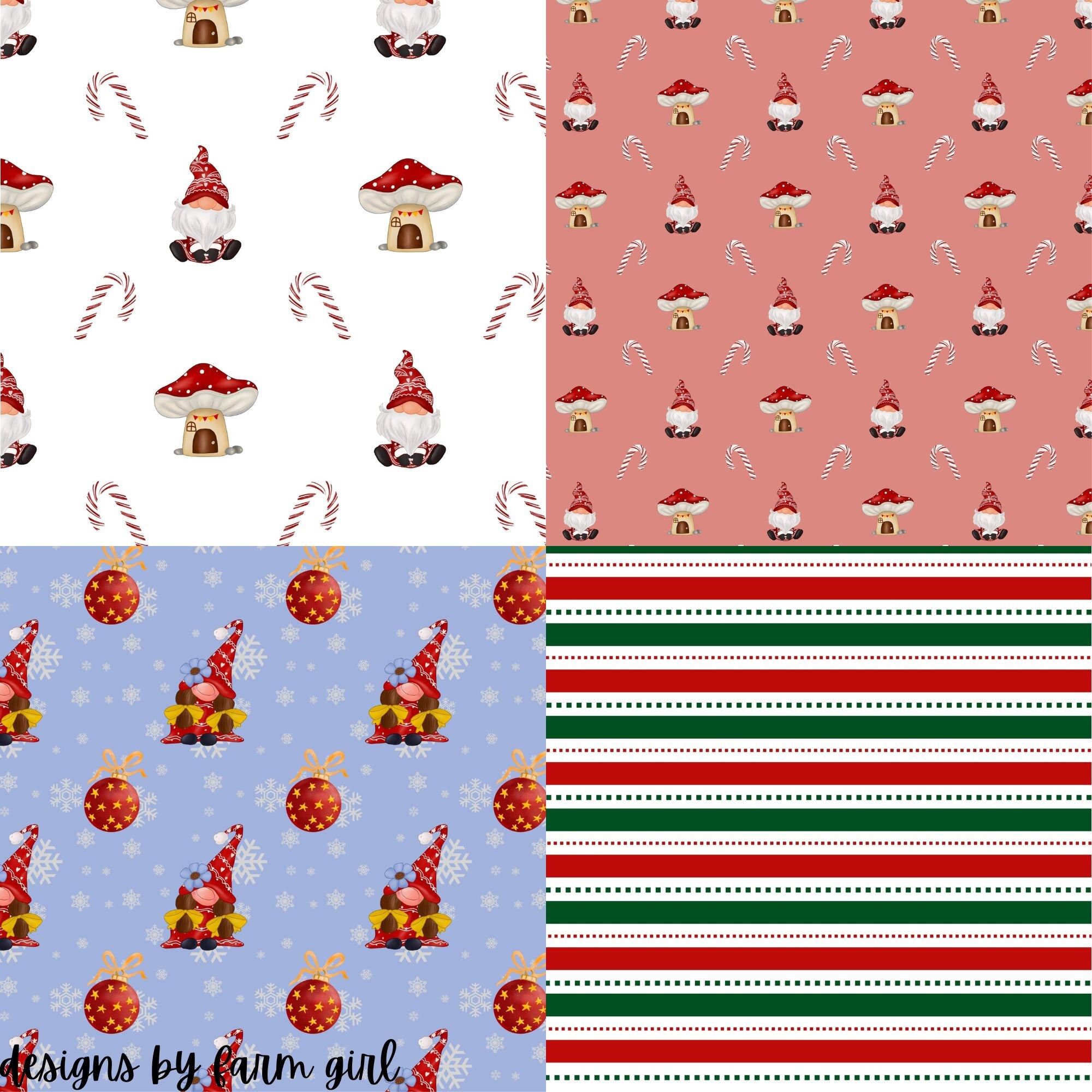 Christmas Gnomes Digital Paper Pack Christmas Paper Pack - Etsy