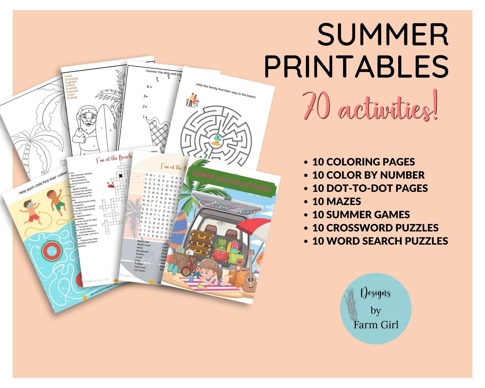 Summer Activities, Summer Printables, Summer Games, Summer Activity ...