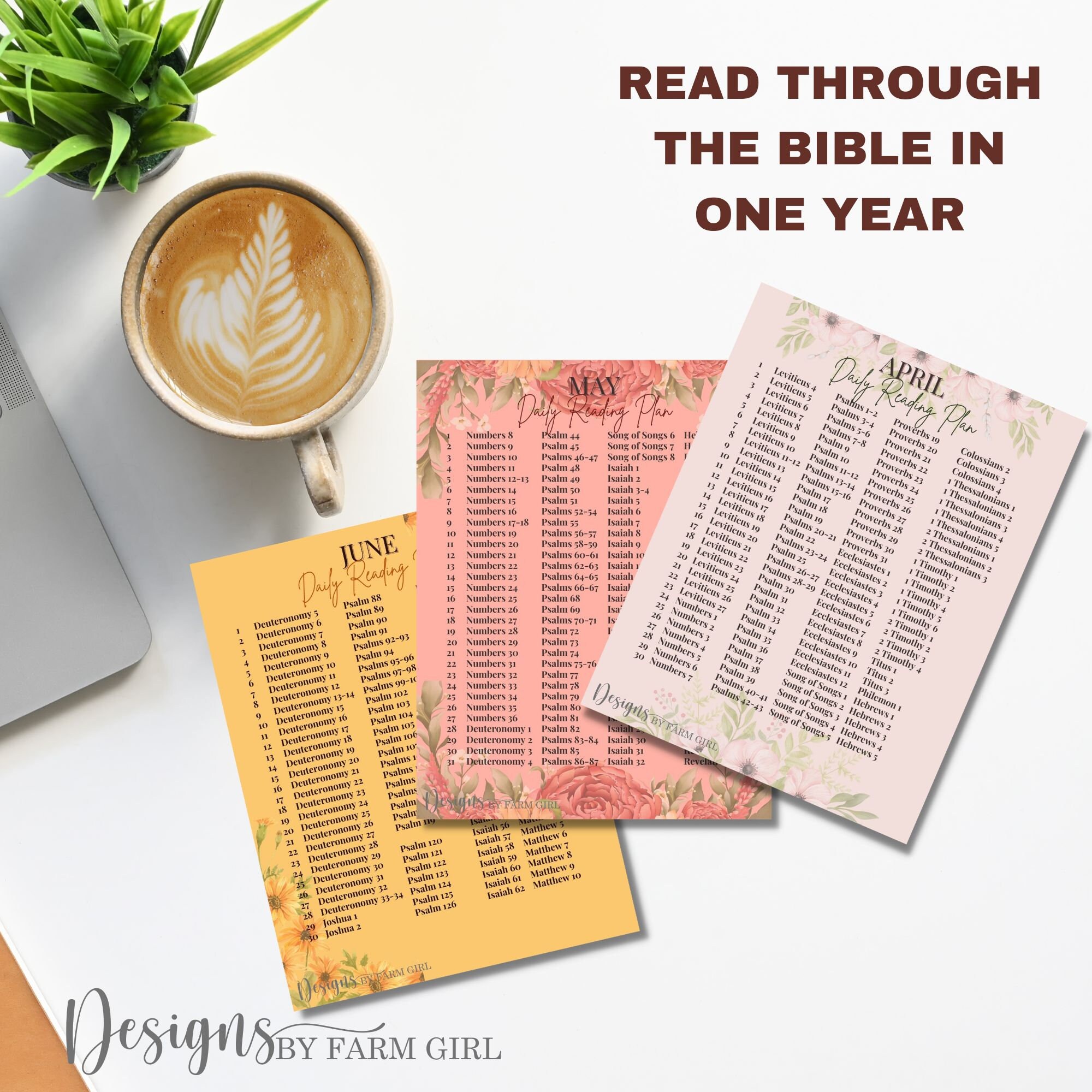 Printable Bible Reading Plan, One Year Bible Reading Plan, Bible in a ...