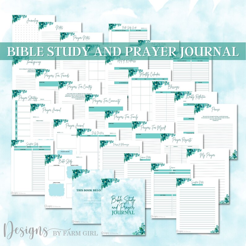 Printable Bible Study and Prayer Journal, Bible Study Printables, Bible ...