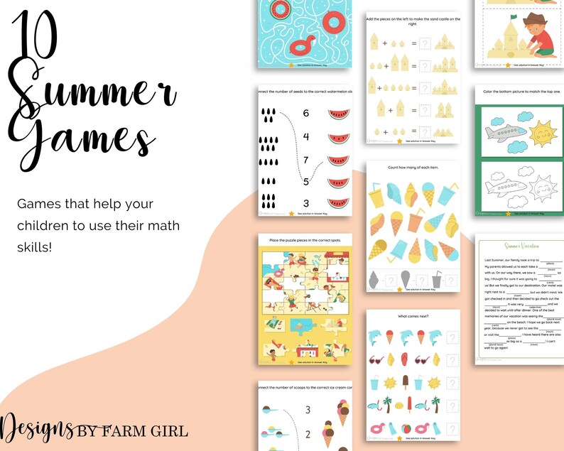 Summer Activities, Summer Printables, Summer Games, Summer Activity ...