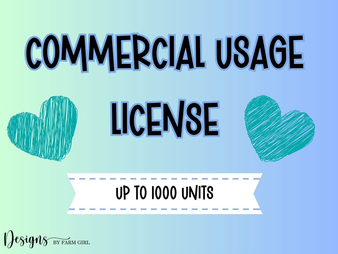 Commercial Use License for Svg's, Digital Papers, and Clip Art - Etsy