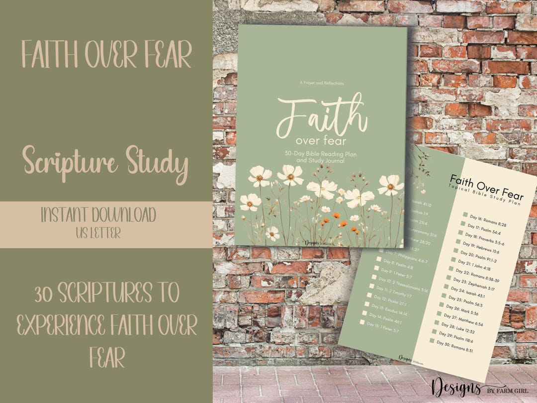Faith Over Fear Scripture Study: 30-day Bible Devotional (PDF) - Etsy