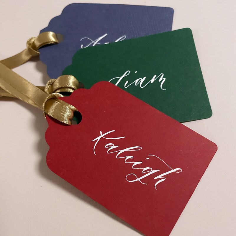 Calligraphy Tags - Etsy