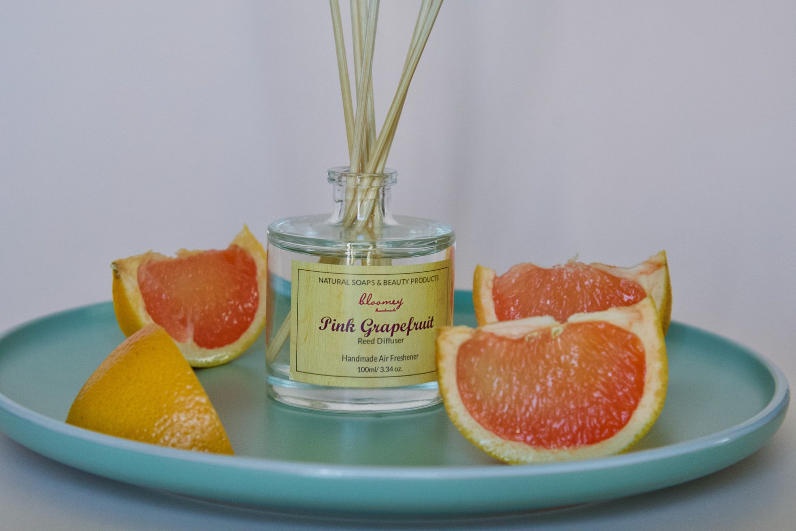 Pink Grapefruit Reed Diffuser, Natural Home Fragrance - Etsy