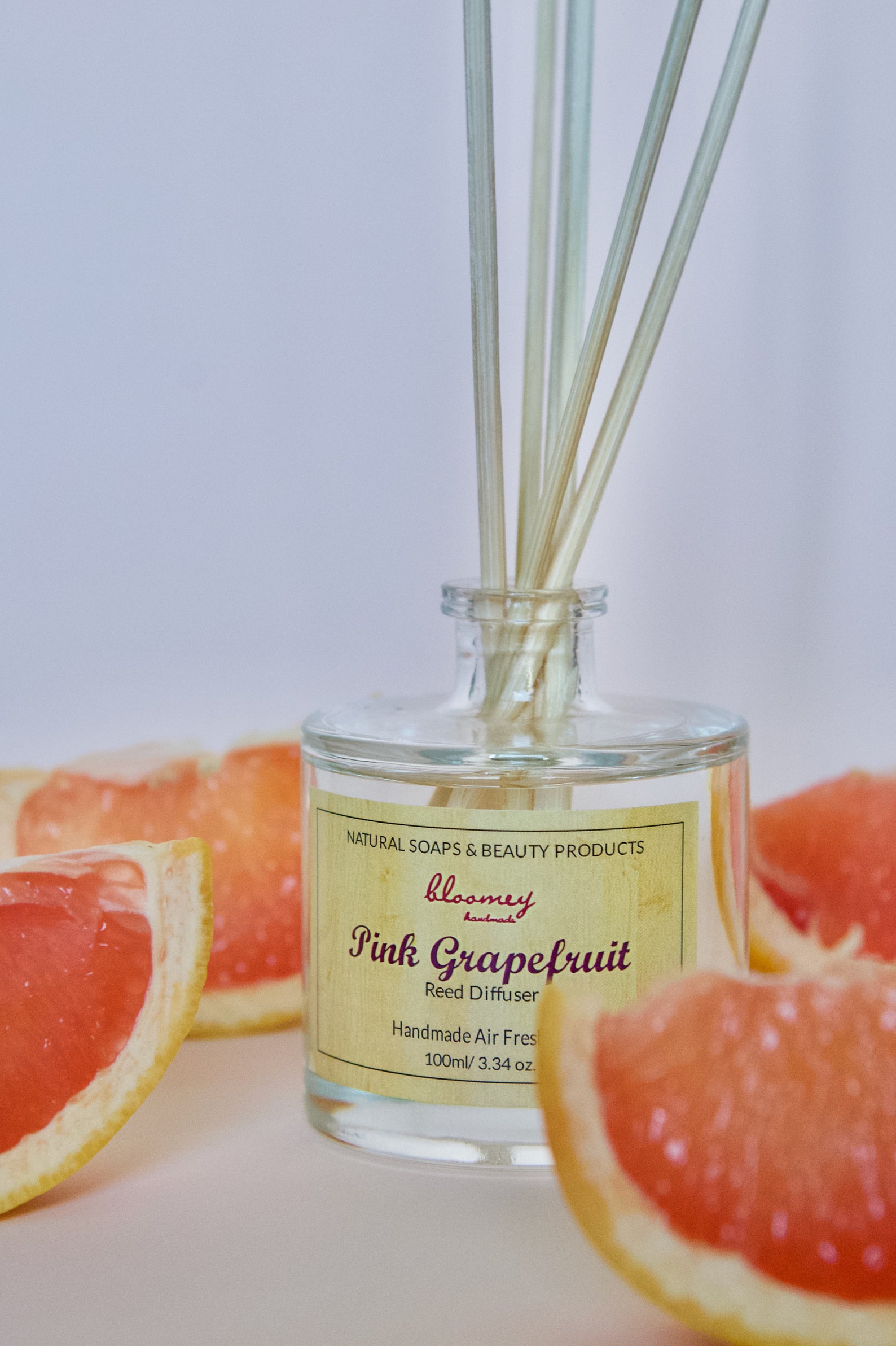 Pink Grapefruit Reed Diffuser, Natural Home Fragrance - Etsy