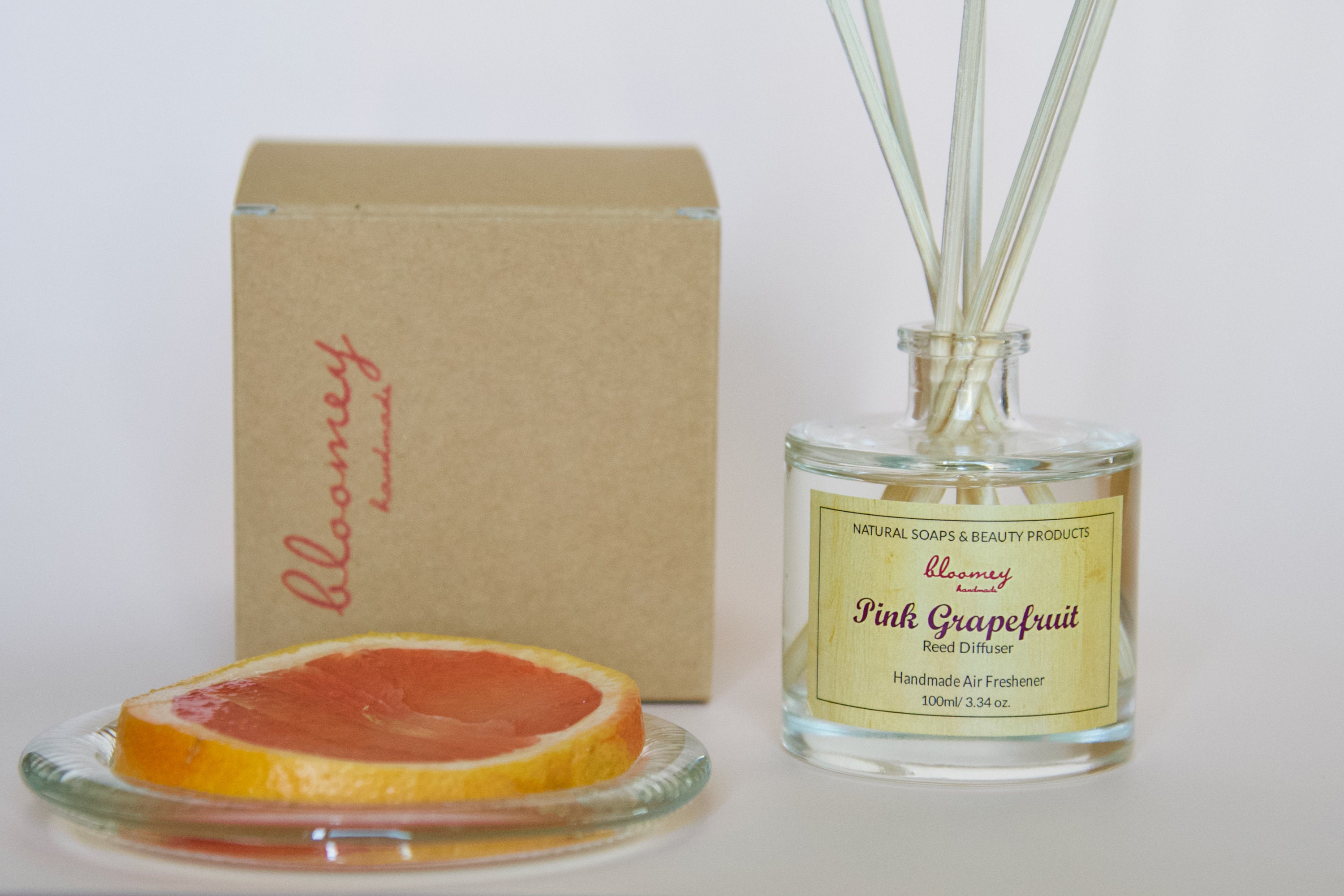 Pink Grapefruit Reed Diffuser, Natural Home Fragrance - Etsy