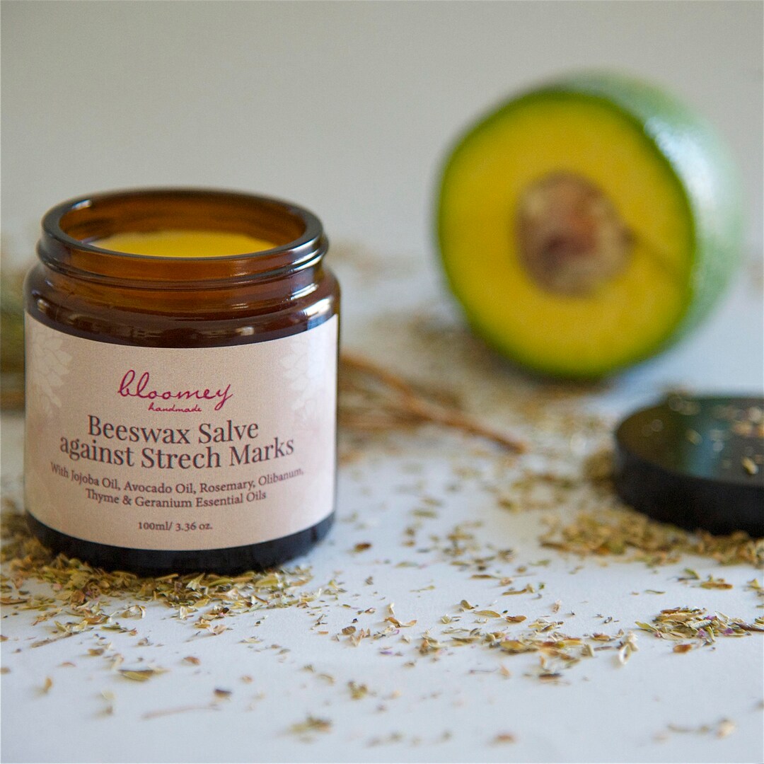 Organic Beeswax Stretch Mark Salve: Jojoba, Avocado & Essential Oils - Etsy