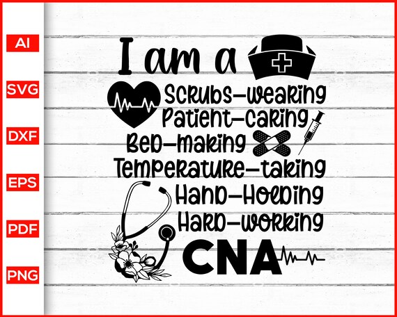 Certified Nursing Assistant Svg Nurse Appreciation Svg CNA - Etsy