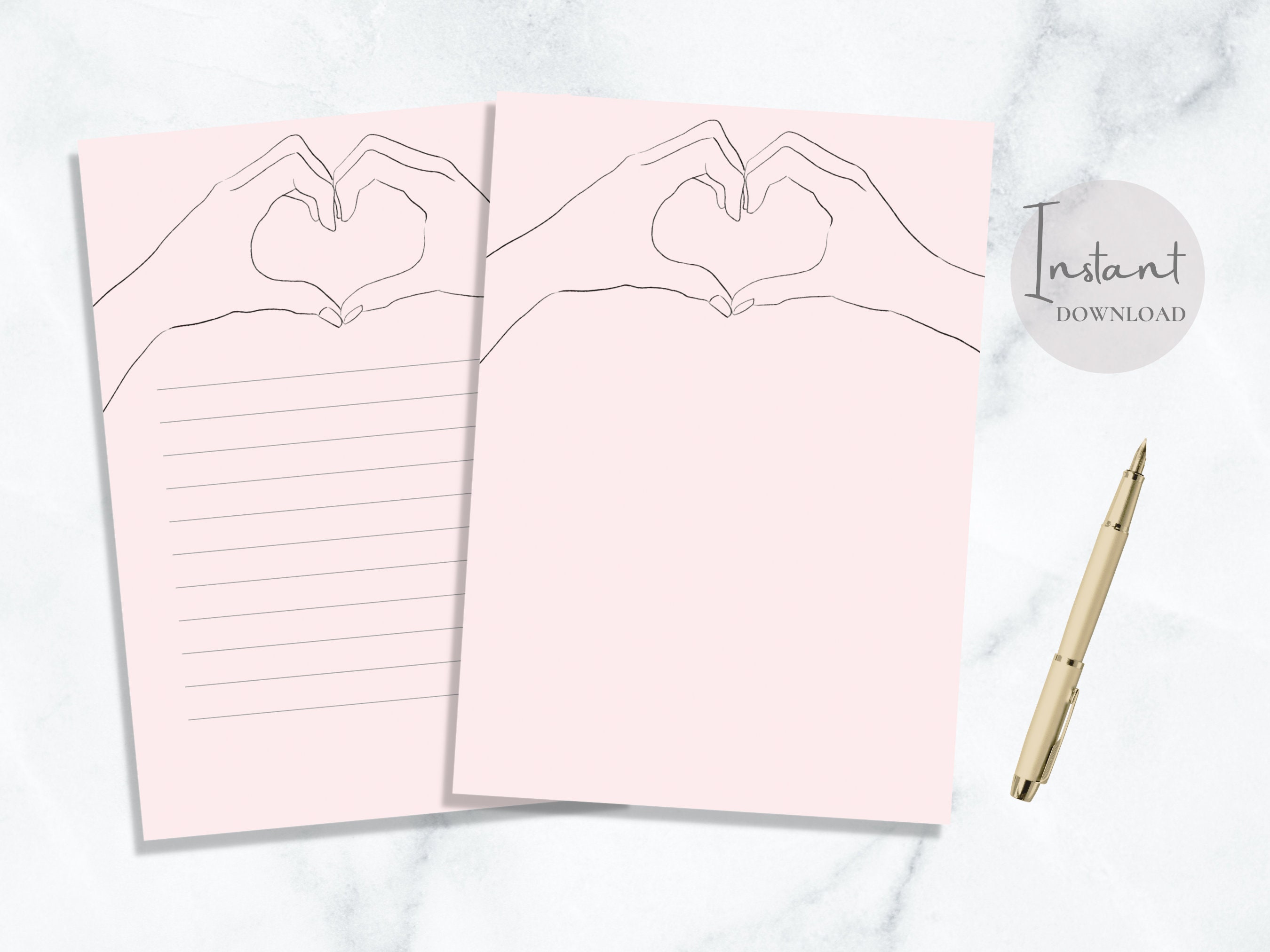 Printable Stationary Love
