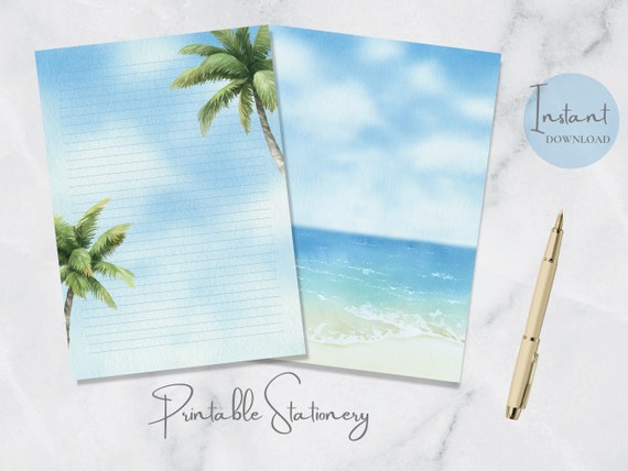 Printable Beach Stationary