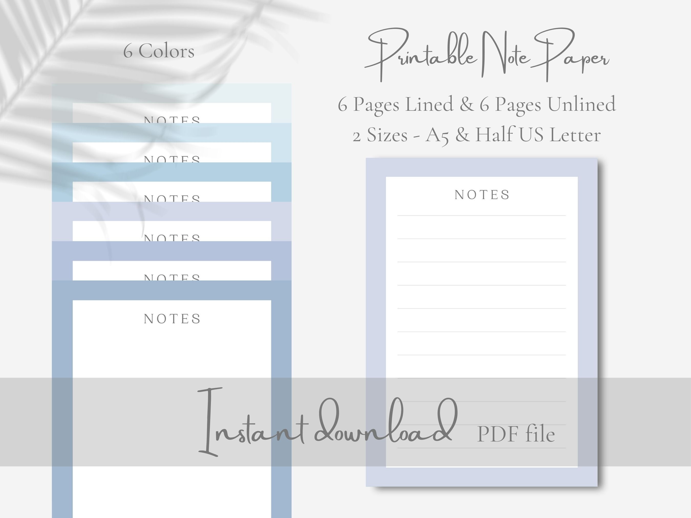 Blue Pastel Printable Writing Paper Stationary Paper Set - Etsy
