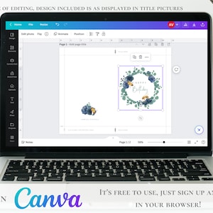 Editable Greeting Card 5 X 7 Strawberry Cake Printable Card Cute Cake ...