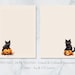 Halloween Cat Printable Stationery Jack O Lantern Planner Insert Letter ...