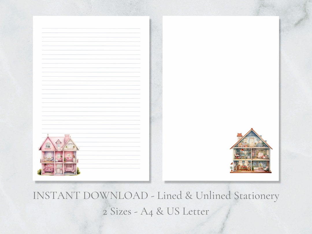 Dolls House Stationery Printable Stationery Children Toy Writing Paper ...