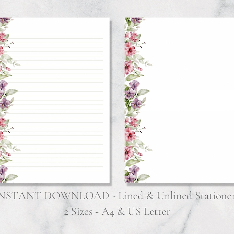 Botanical Stationary Border - Etsy