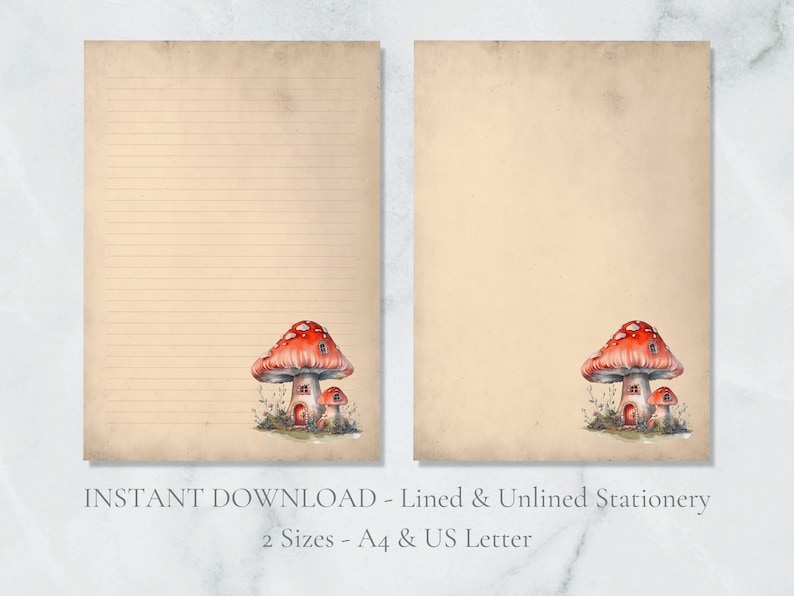 Vintage Toadstool House Printable Stationery Woodland Writing Paper ...