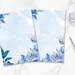 Blue Rose Printable Stationery Gold Floral Stationary Blue Writing ...