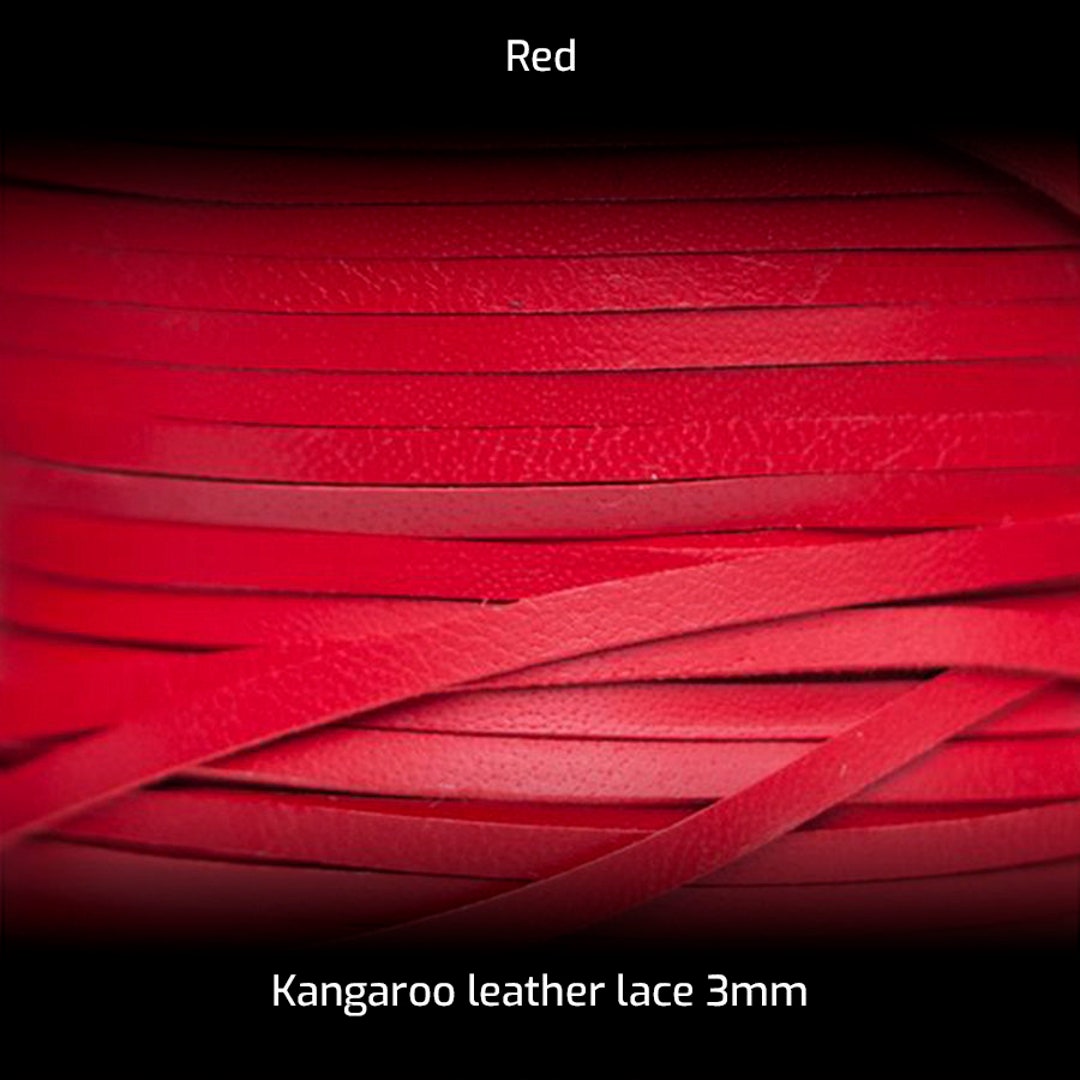 RED | Kangaroo Leather Lace per Meter | Leather Lace | Kangaroo Lace ...