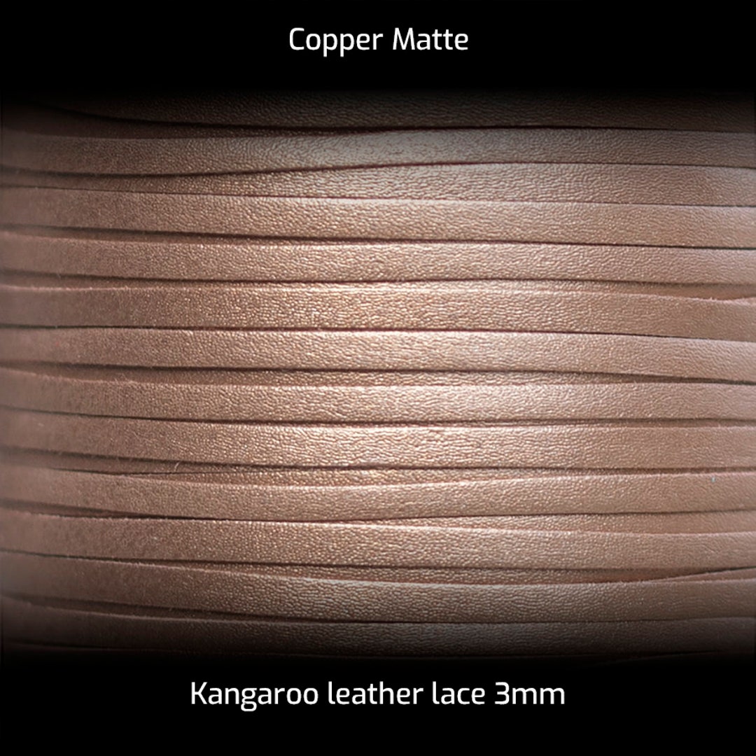 COPPER MATTE | Kangaroo Leather Lace per Meter | Leather Lace ...