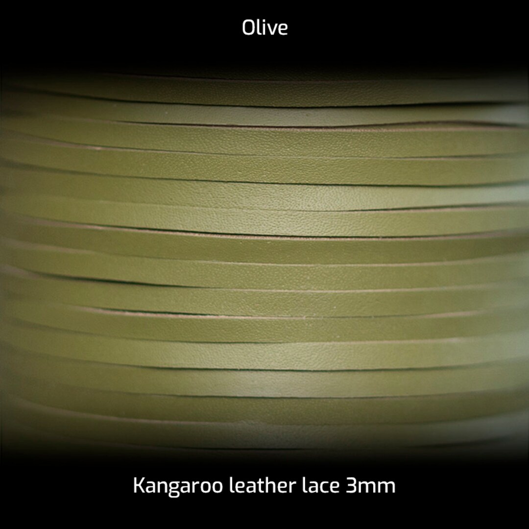 OLIVE | Kangaroo Leather Lace per Meter | Leather Lace | Kangaroo Lace ...
