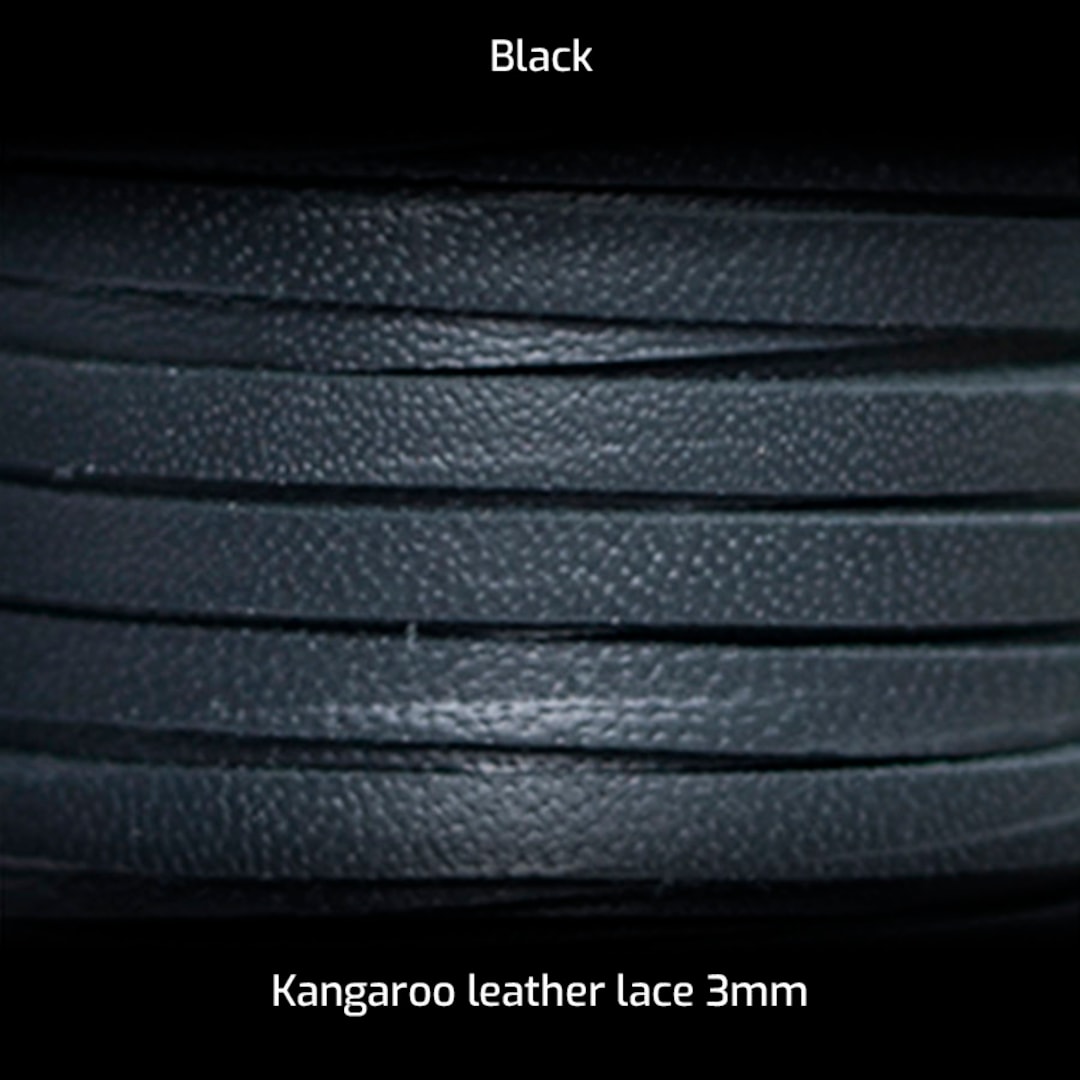 BLACK | Kangaroo Leather Lace per Meter | Leather Lace | Kangaroo Lace ...