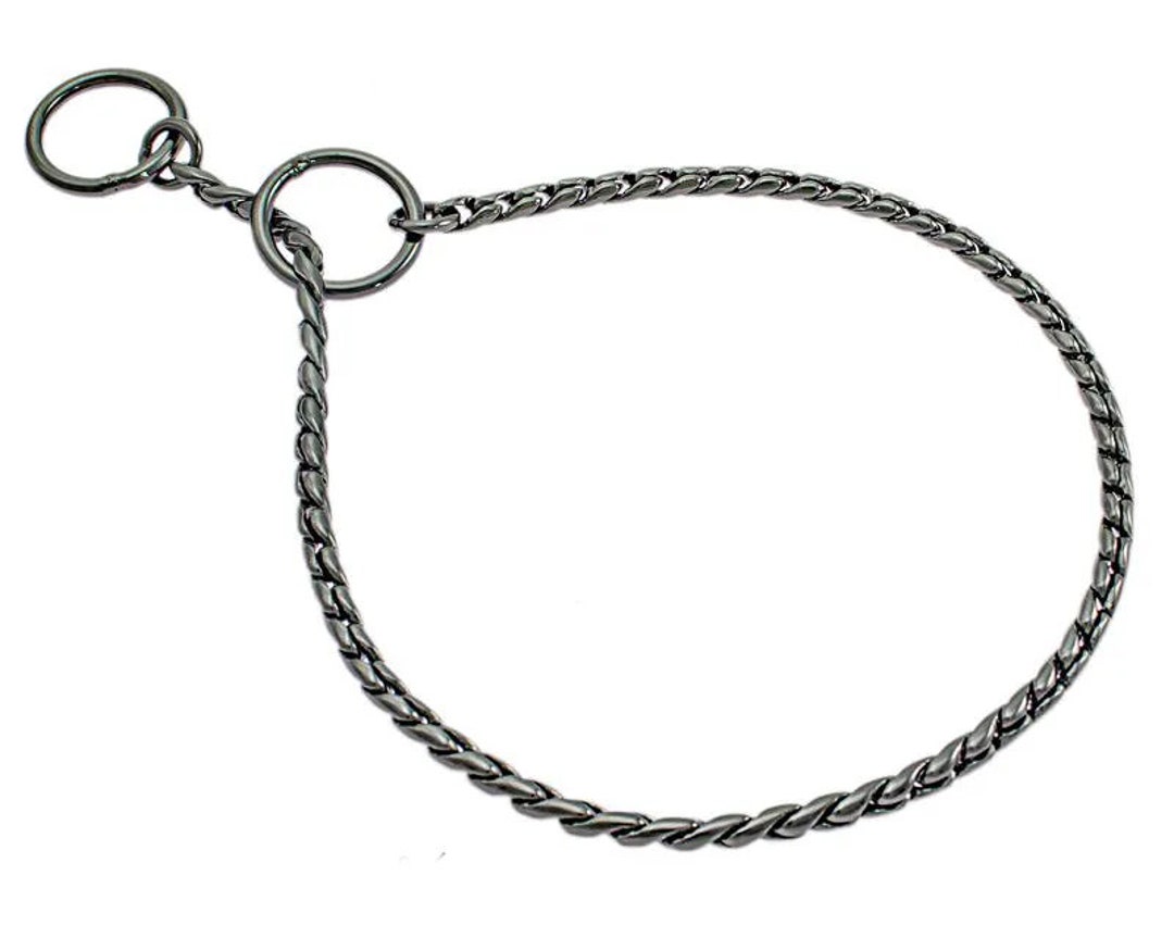 ANTHRACITE 2mm Snake Chain for Show Lead | Dog Show Lead | Choke Collar ...